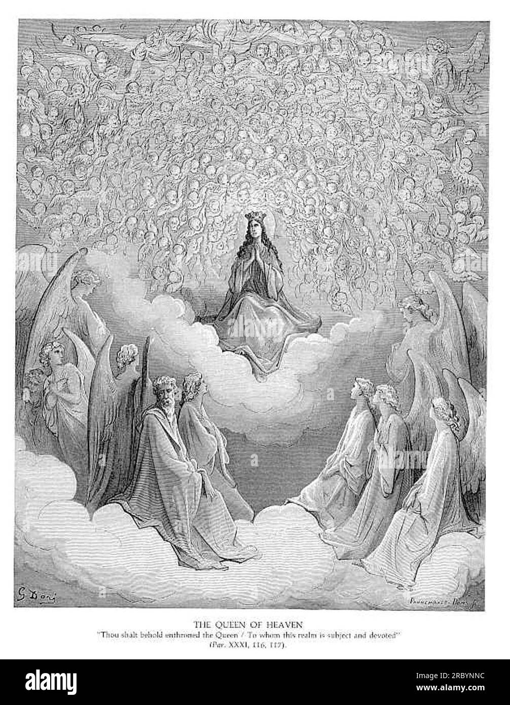 The Queen of Heaven by Gustave Dore Stock Photo - Alamy