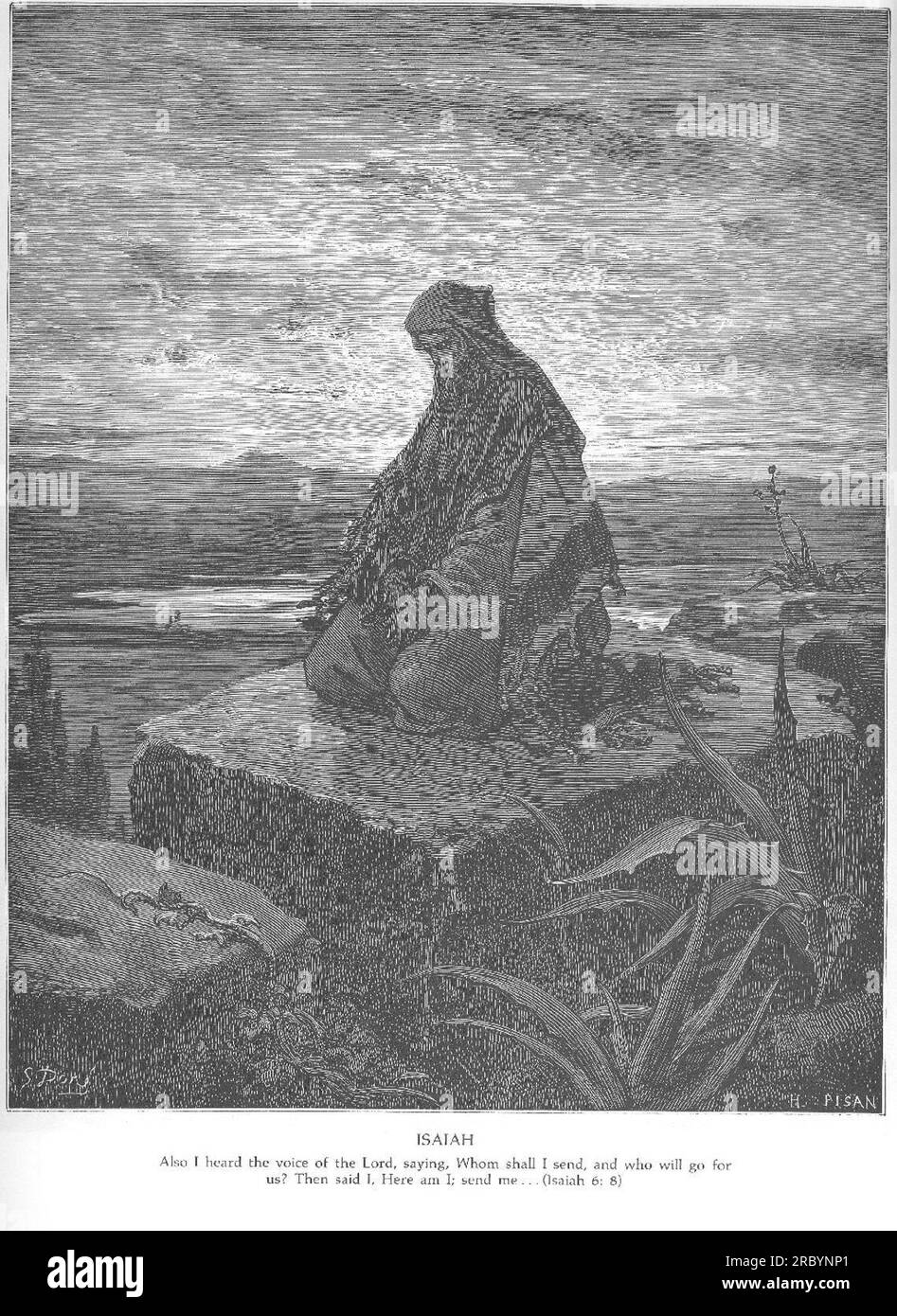 The Prophet Isaiah by Gustave Dore Stock Photo - Alamy