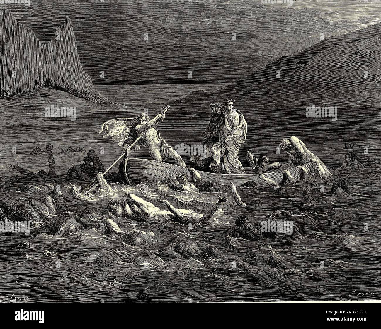 The Inferno, Canto 8 by Gustave Dore Stock Photo - Alamy