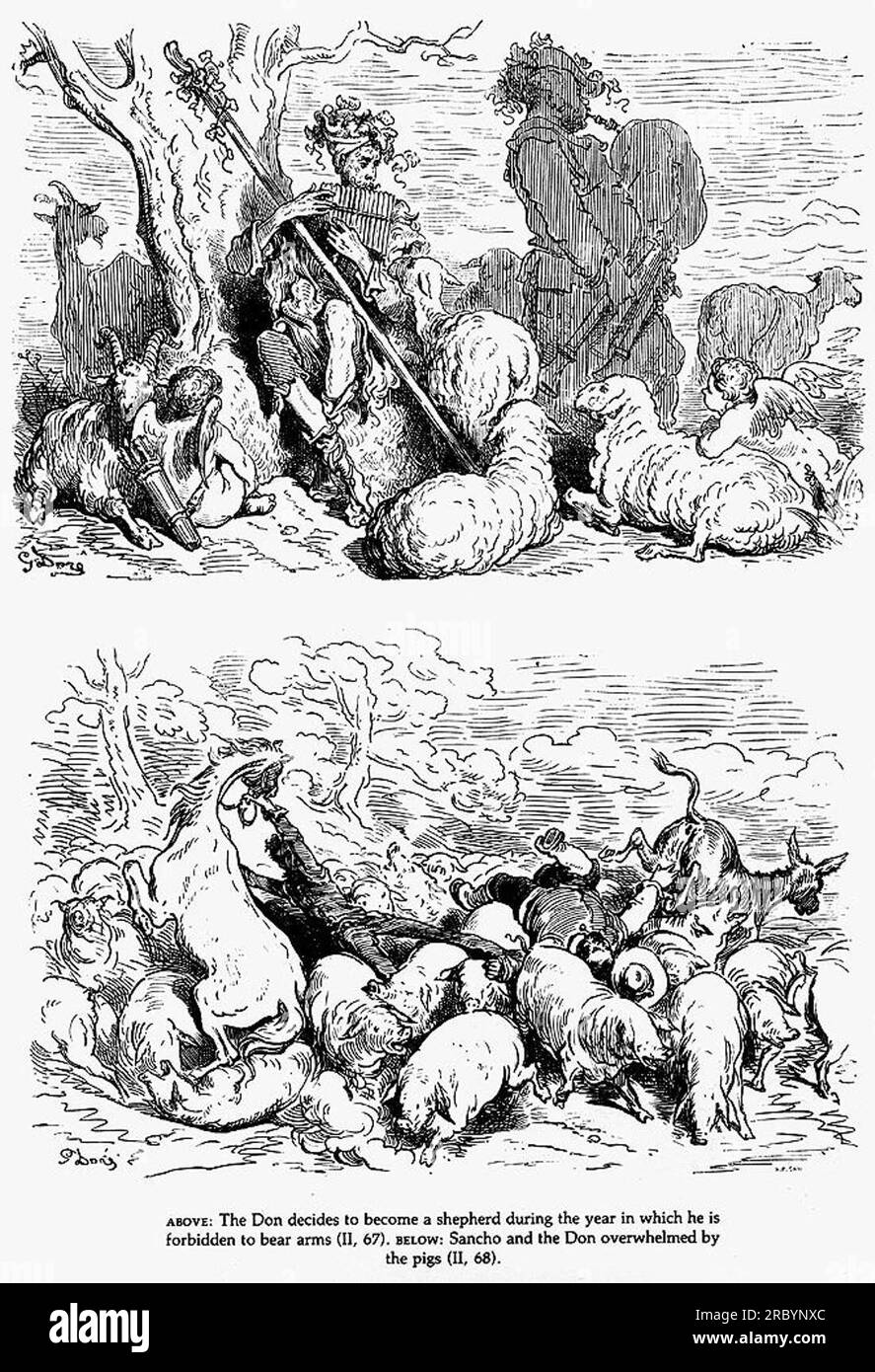 Don Quixote by Gustave Dore Stock Photo - Alamy