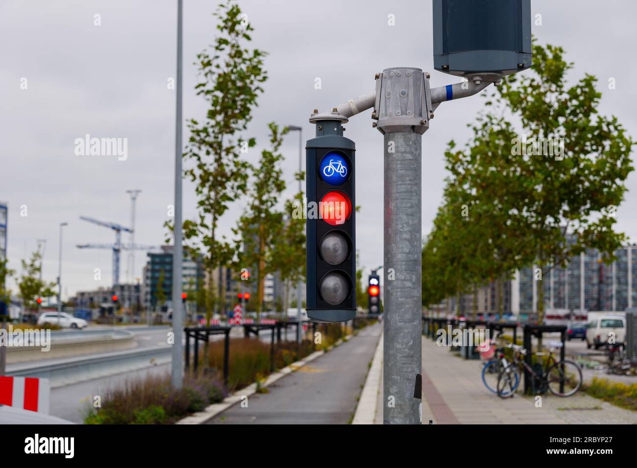 Denmark bicycle signal light hi-res stock photography and images - Alamy