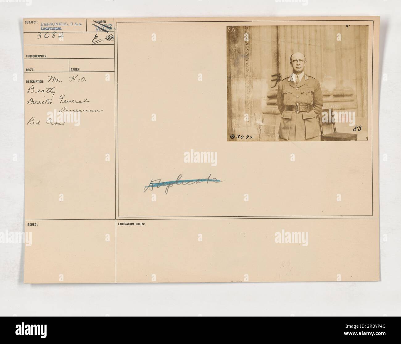 Mr. H.O. Beatty, Director General of the American Red Cross, is ...