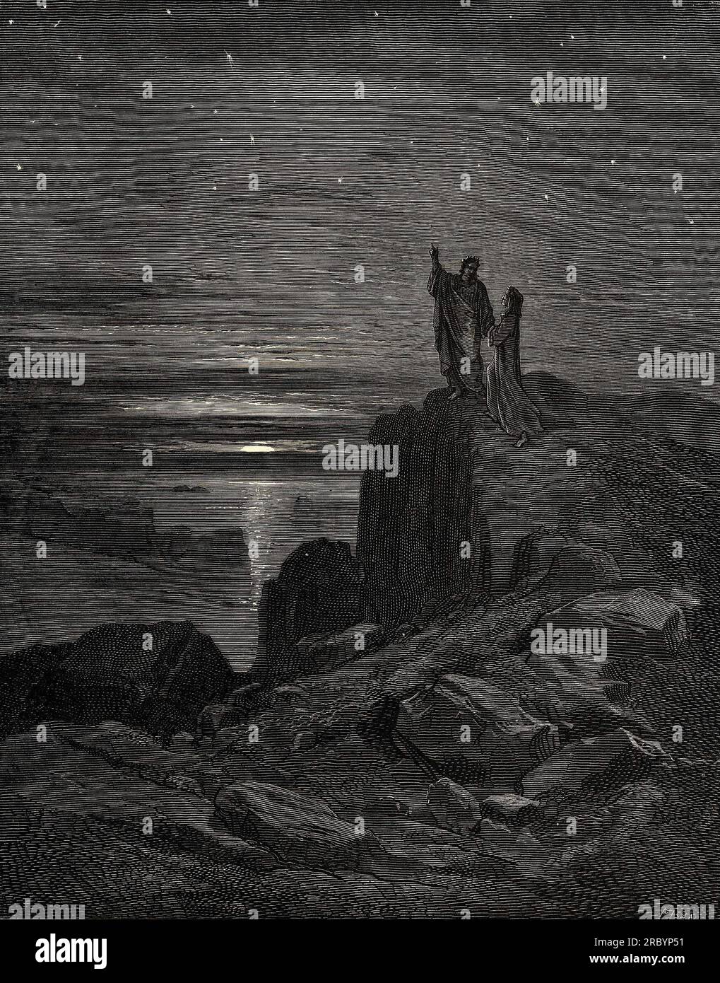 The Inferno, Canto 34 by Gustave Dore Stock Photo - Alamy