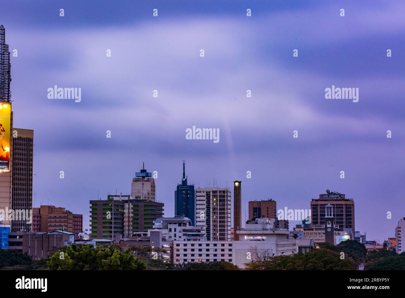 Cityscapes Skyline Skyscrapers Nairobi City Kenya's Capital East Africa ...