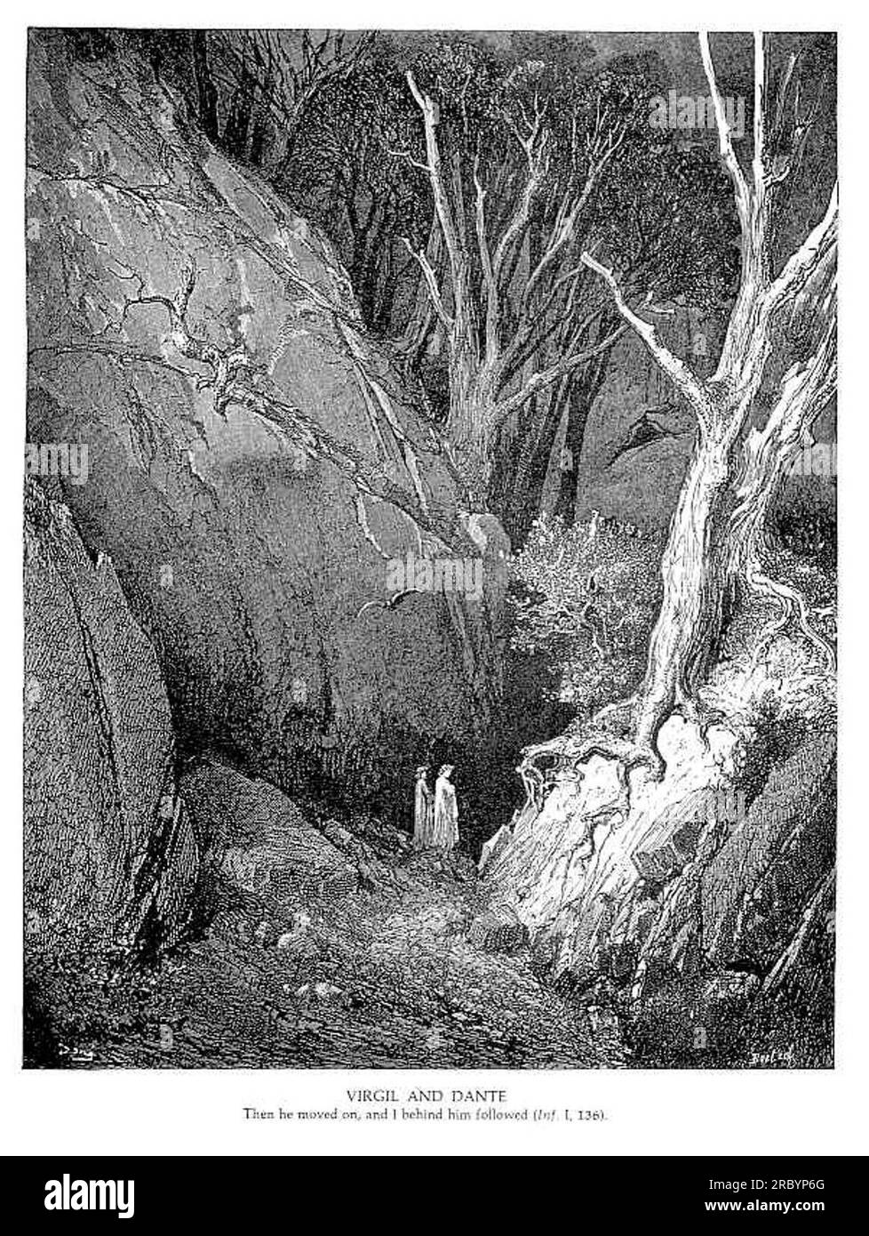 Virgil and Dante by Gustave Dore Stock Photo - Alamy