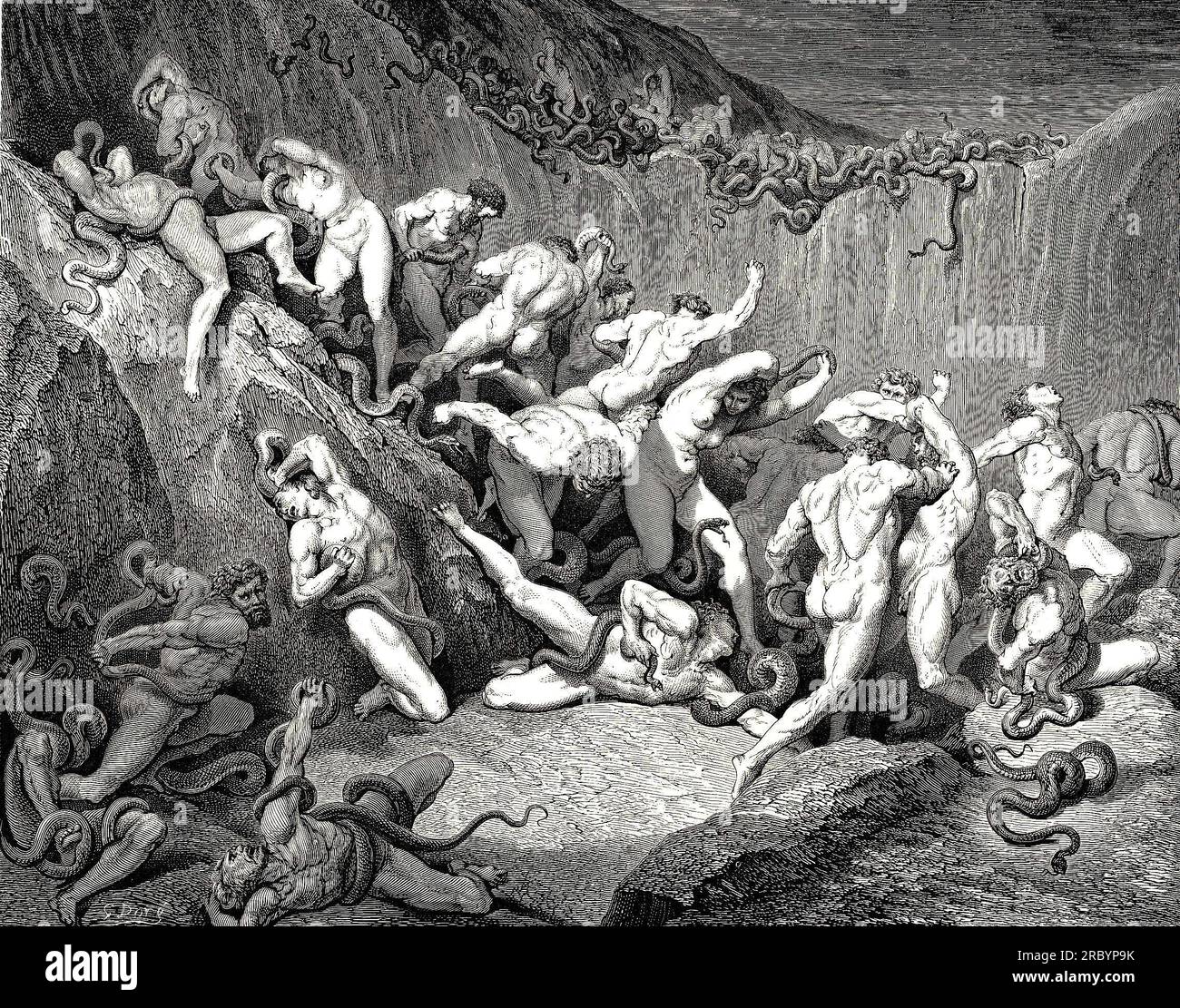 The Inferno, Canto 24 by Gustave Dore Stock Photo - Alamy
