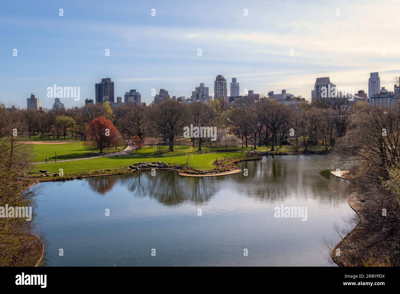 New york central park spring aerial hi-res stock photography and images ...