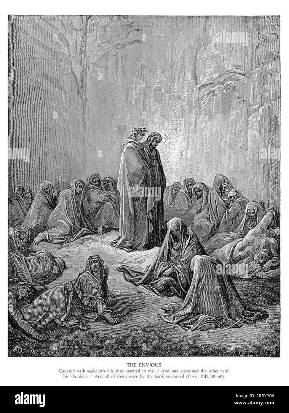 The Envious by Gustave Dore Stock Photo - Alamy