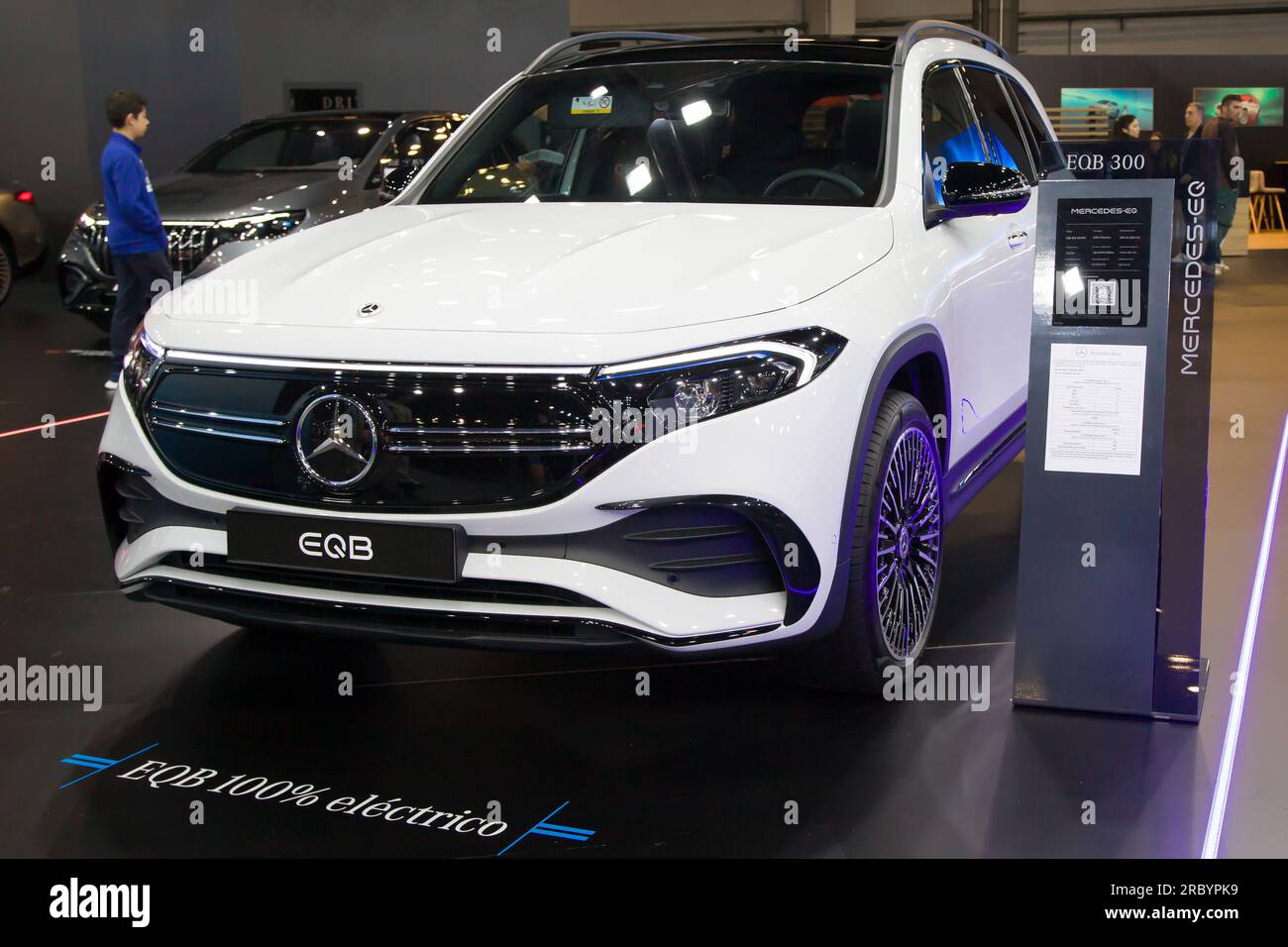 Barcelona, Spain - May 14, 2023: Mercedes-Benz EQB on display at ...