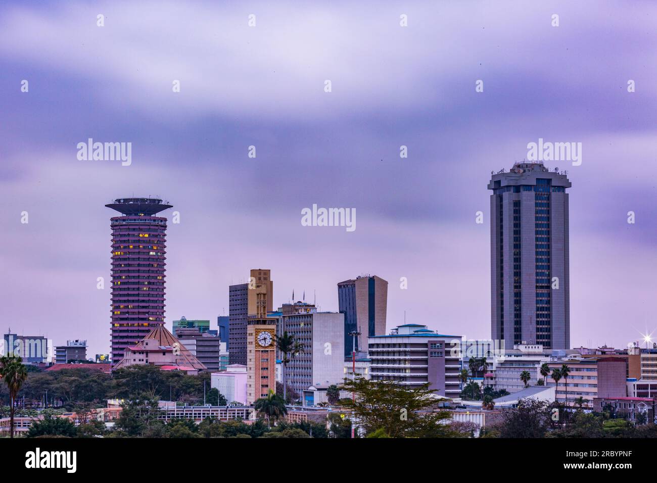 Cityscapes Skyline Skyscrapers Nairobi City Kenya's Capital East Africa ...