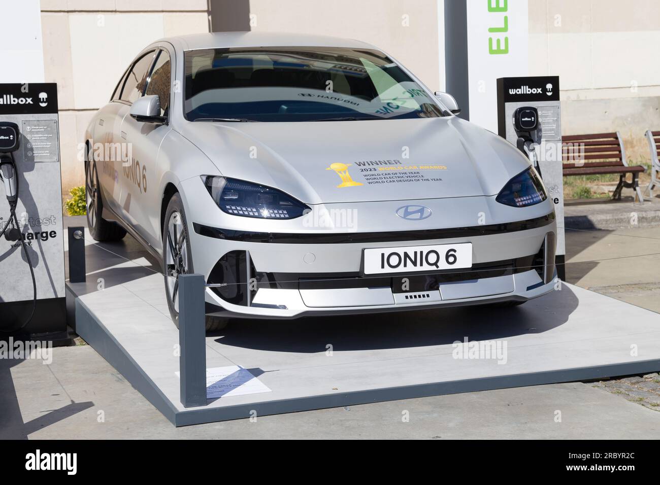 Barcelona, Spain - May 14, 2023: Hyundai Ioniq 6 RWD Star at Automobile ...