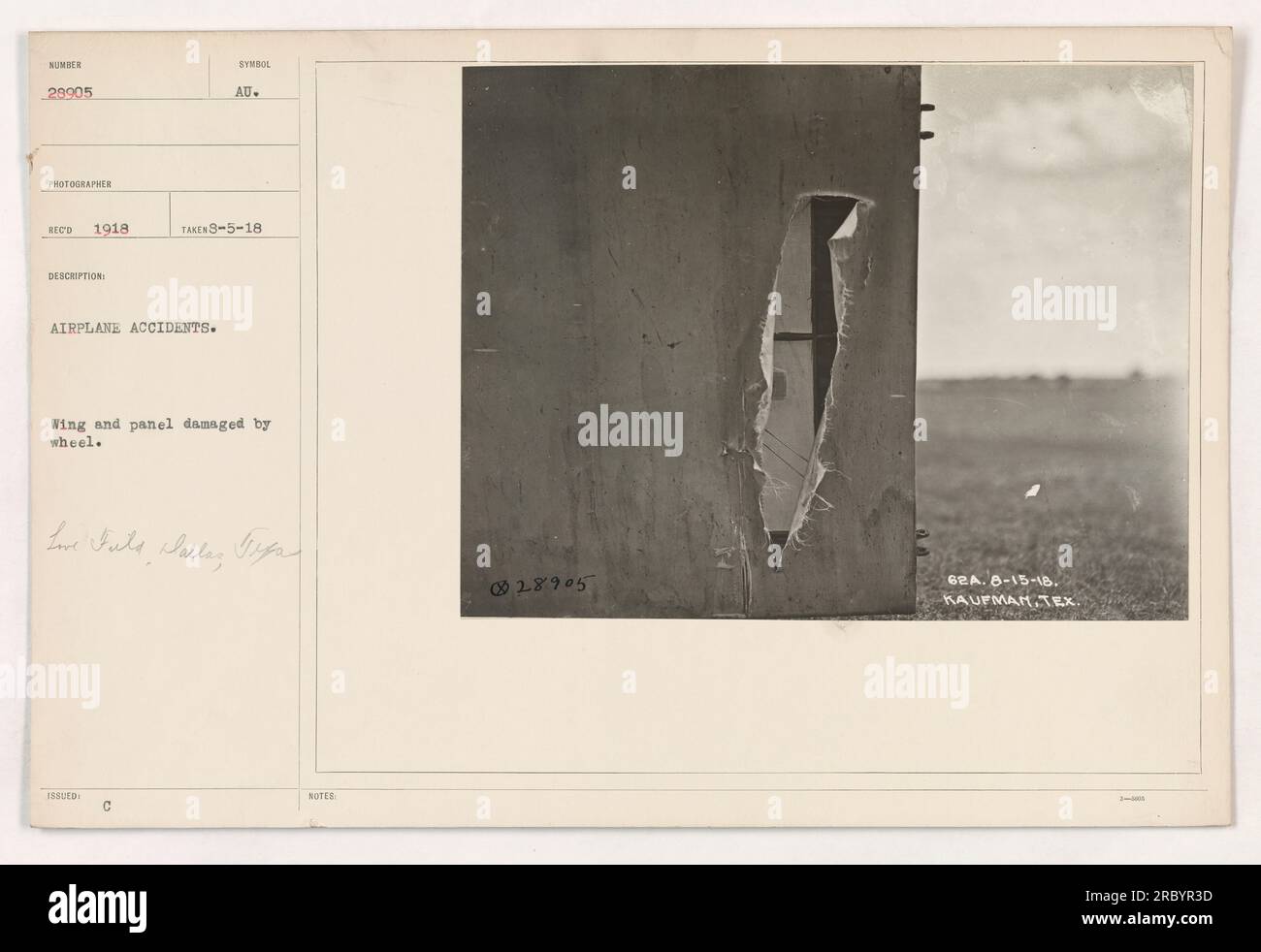 Image: The photograph shows a damaged airplane after an accident during ...