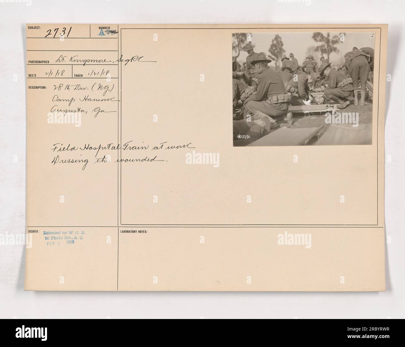 28th Division National Guard at Camp Hancock in Augusta, Georgia. Field ...