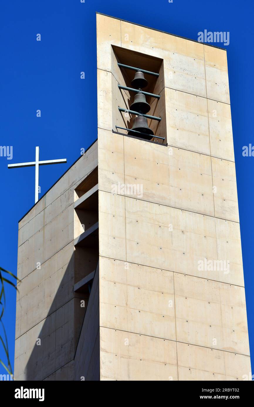 bell tower, Los Angeles Cathedral, Cathedral of Our Lady of the Angels ...