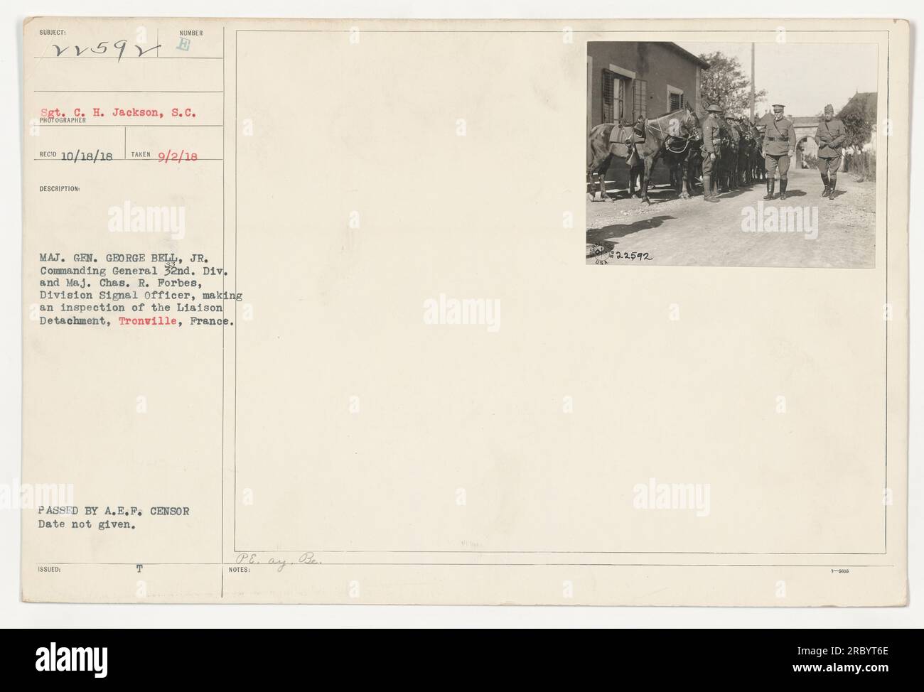 Maj gen george bell jr hi-res stock photography and images - Alamy