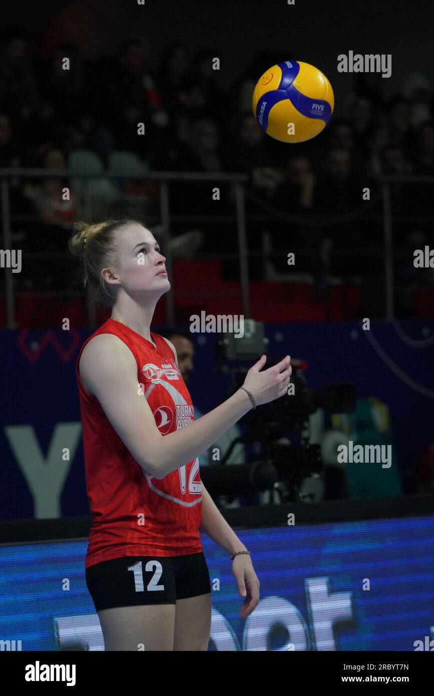 ISTANBUL, TURKIYE - JANUARY 21, 2023: Hanna Orthmann in Turk Hava ...