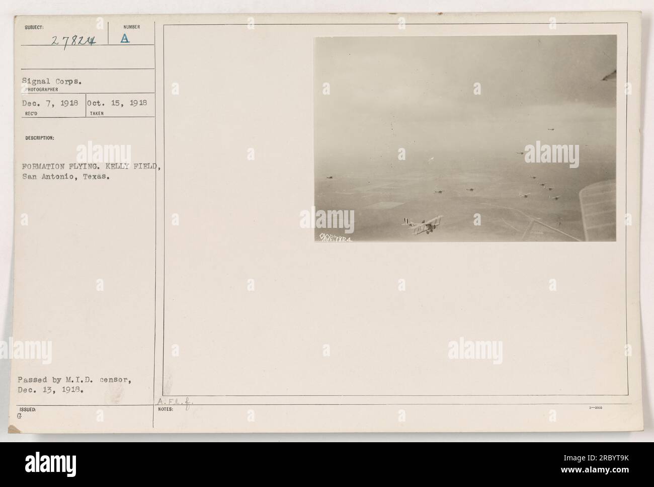 Formation flying training at Kelly Field in San Antonio, Texas during ...