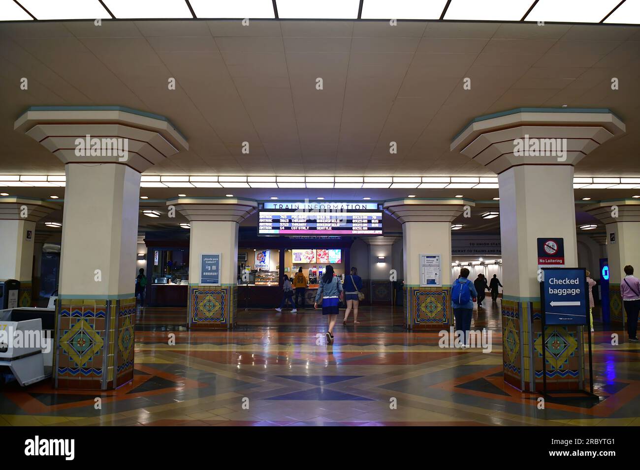 Union Station, North Alameda Street, Los Angeles, USA, North America ...