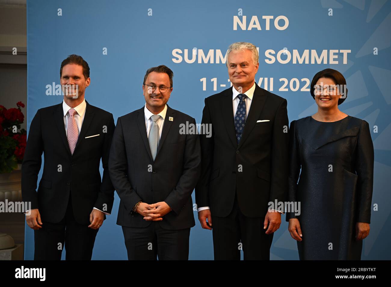 Luxembourg's Prime Minister Xavier Bettel and his husband Gauthier ...
