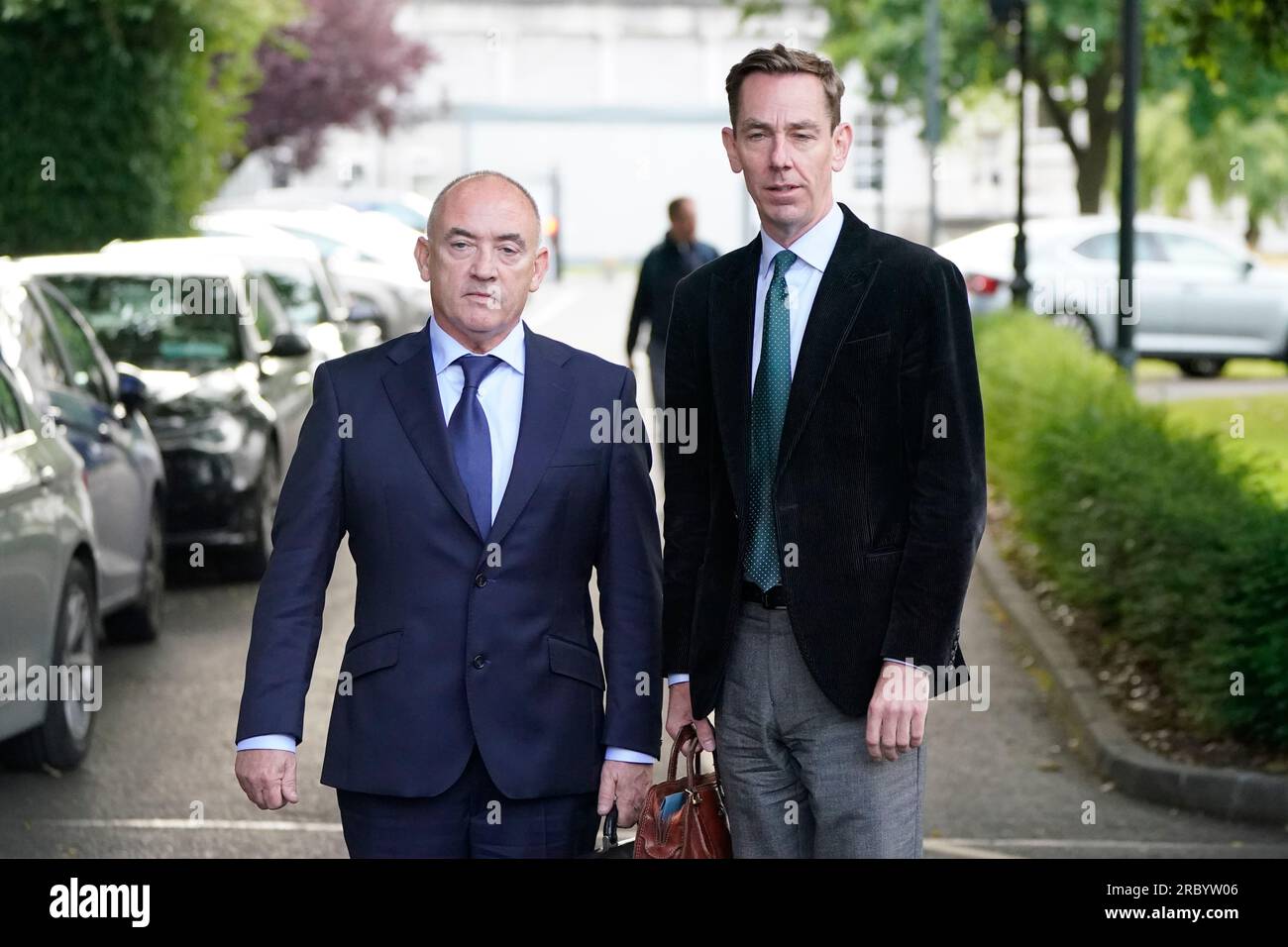 RTE's highest-paid presenter Ryan Tubridy (right) with his agent Noel ...