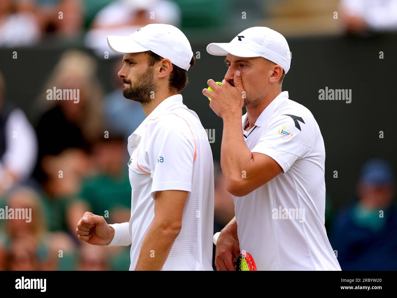 Hugo Nys and Jan Zielinski during their Gentlemen's Doubles match ...