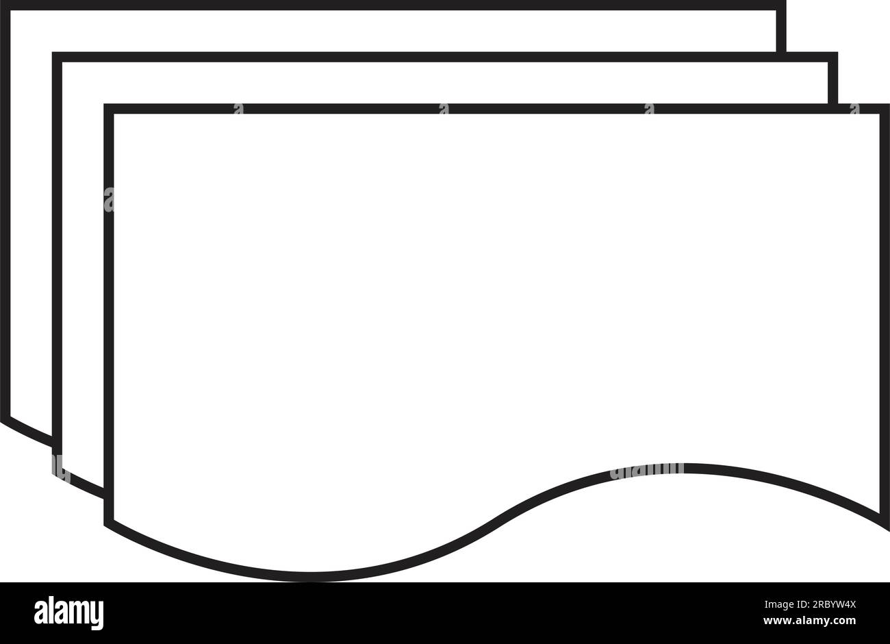 Multiple Document flow chart Shape element for process layout diagram ...