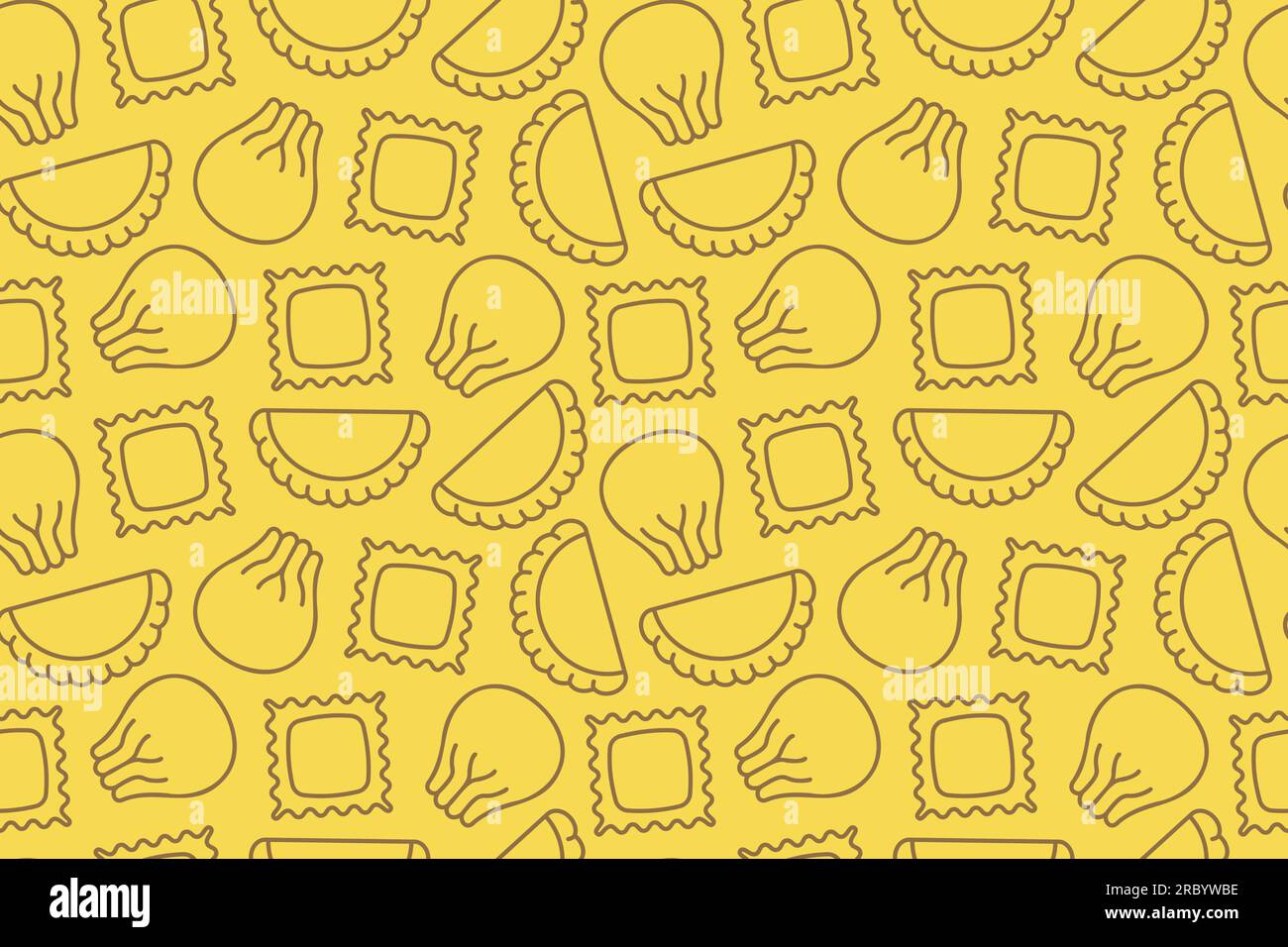 seamless pattern with different dumplings: polish, asian and italian ...