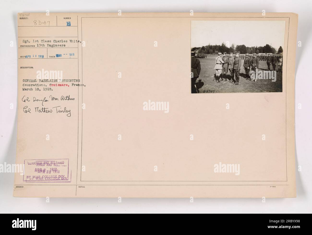 Colonel mathew tinley hi-res stock photography and images - Alamy