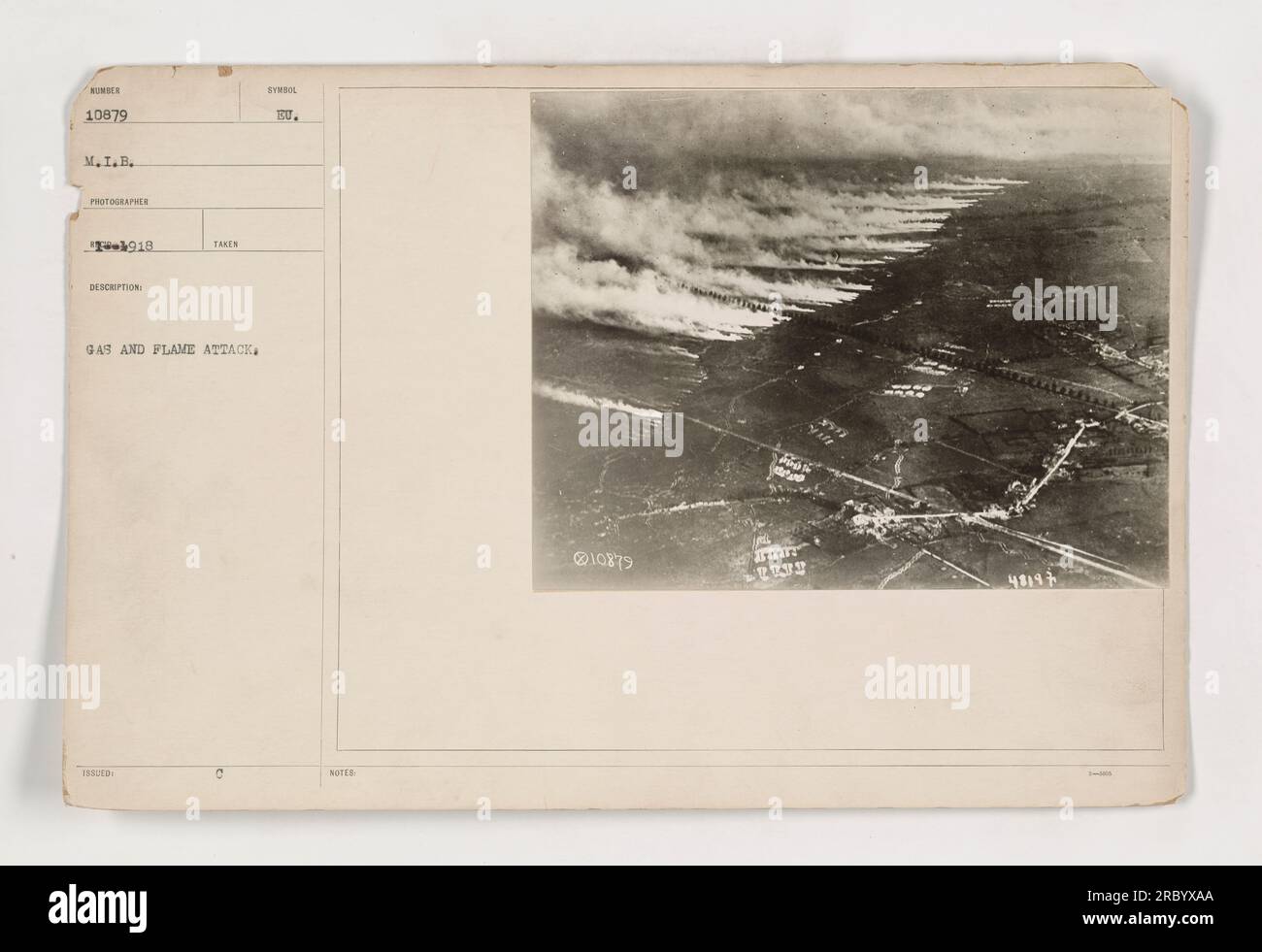 Soldiers using flamethrowers during a gas and flame attack in 1918. The ...