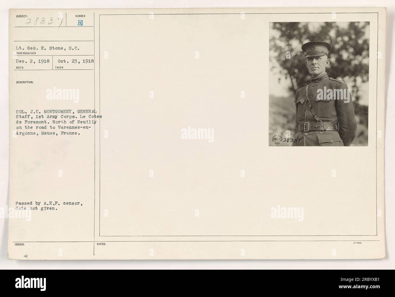 Lt c montgomery hi-res stock photography and images - Alamy