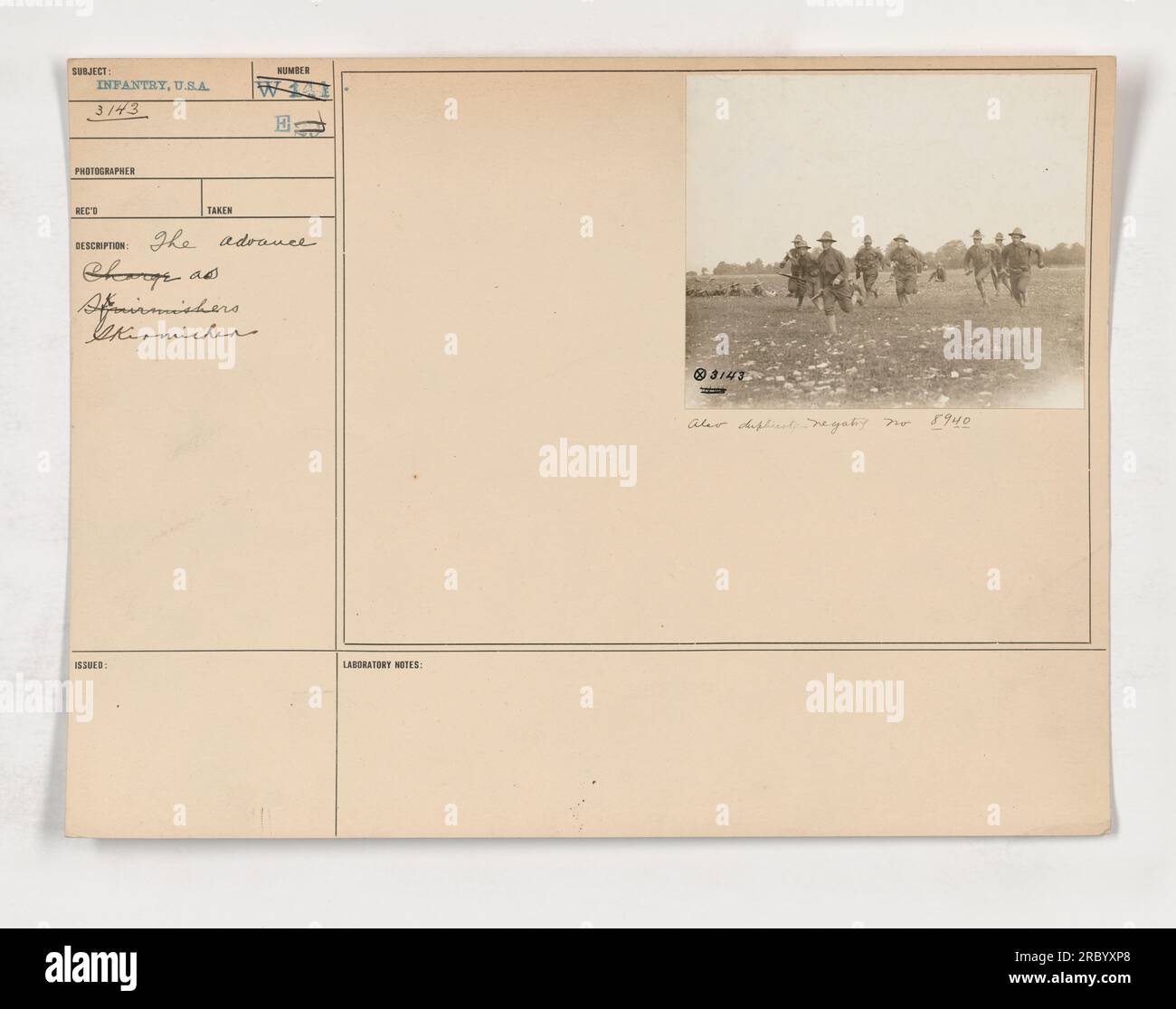 American infantry soldiers advancing as skirmishers during World War ...