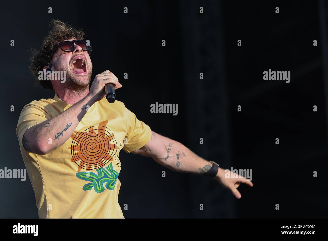 Tom Grennan, the poster and artist sings and performs live for the ...