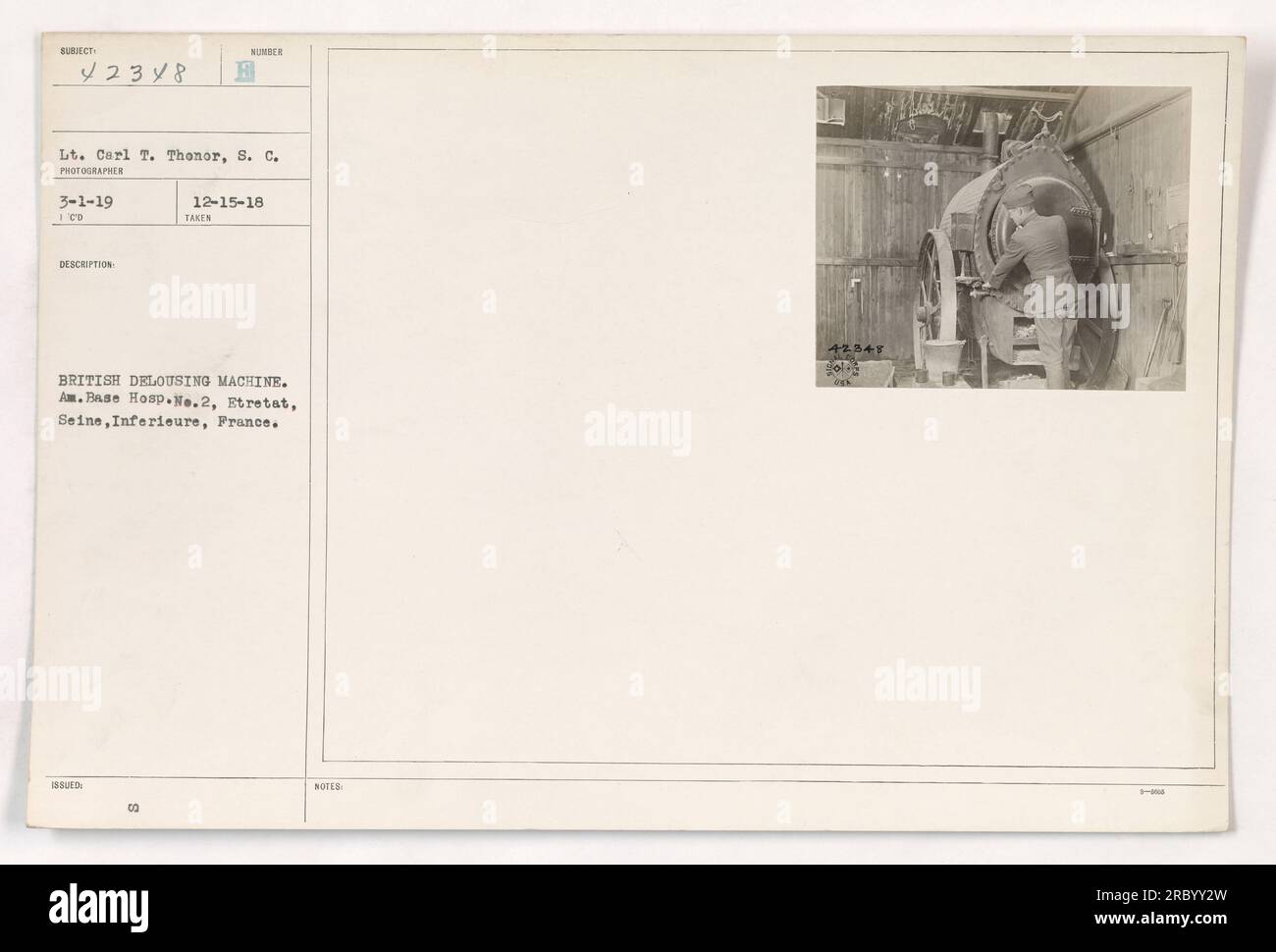 British delousing machine hi-res stock photography and images - Alamy