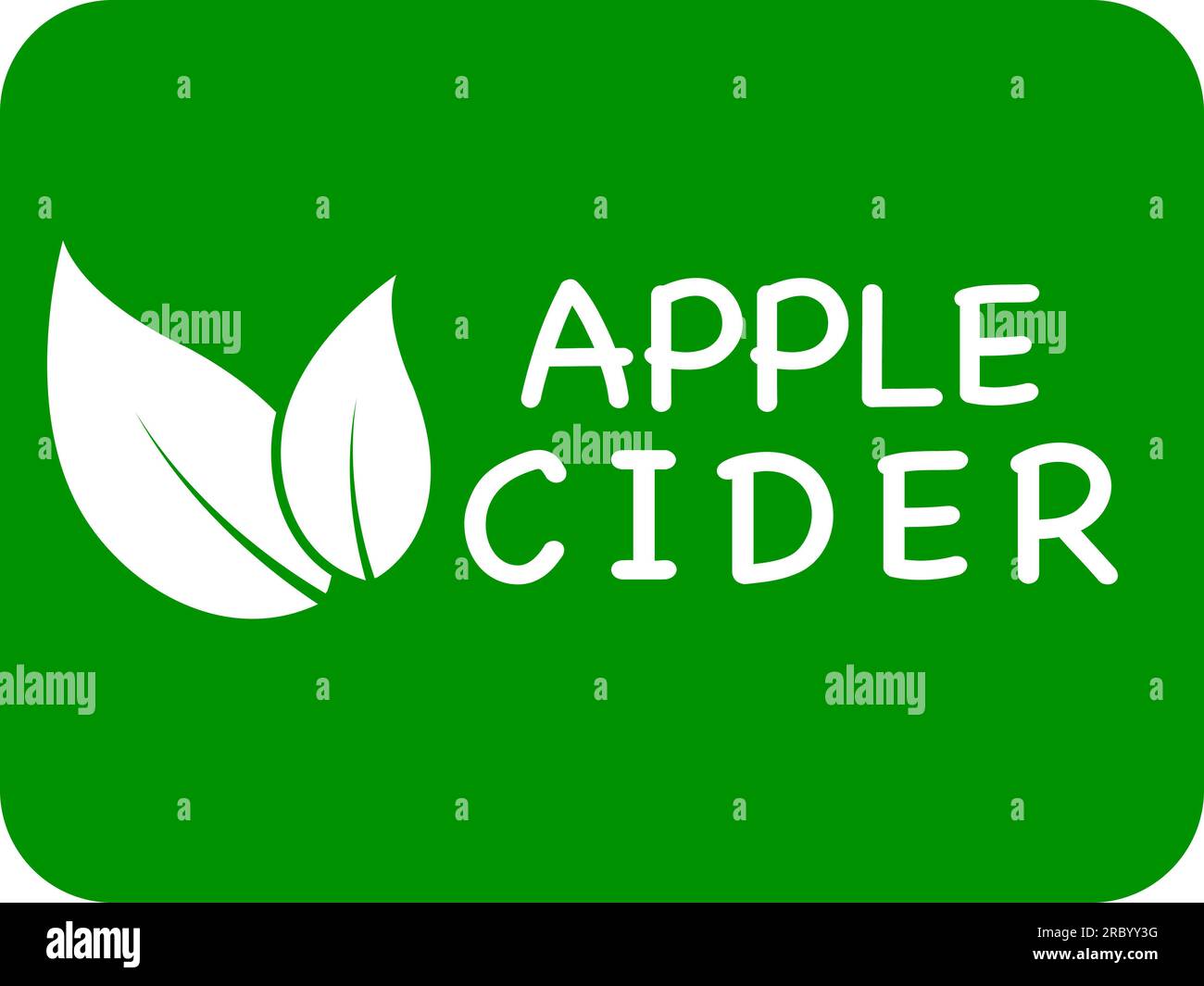 Apple Cider Vector Logo Or Icon Green Background Apple Cider Logo Stock Vector Image And Art Alamy