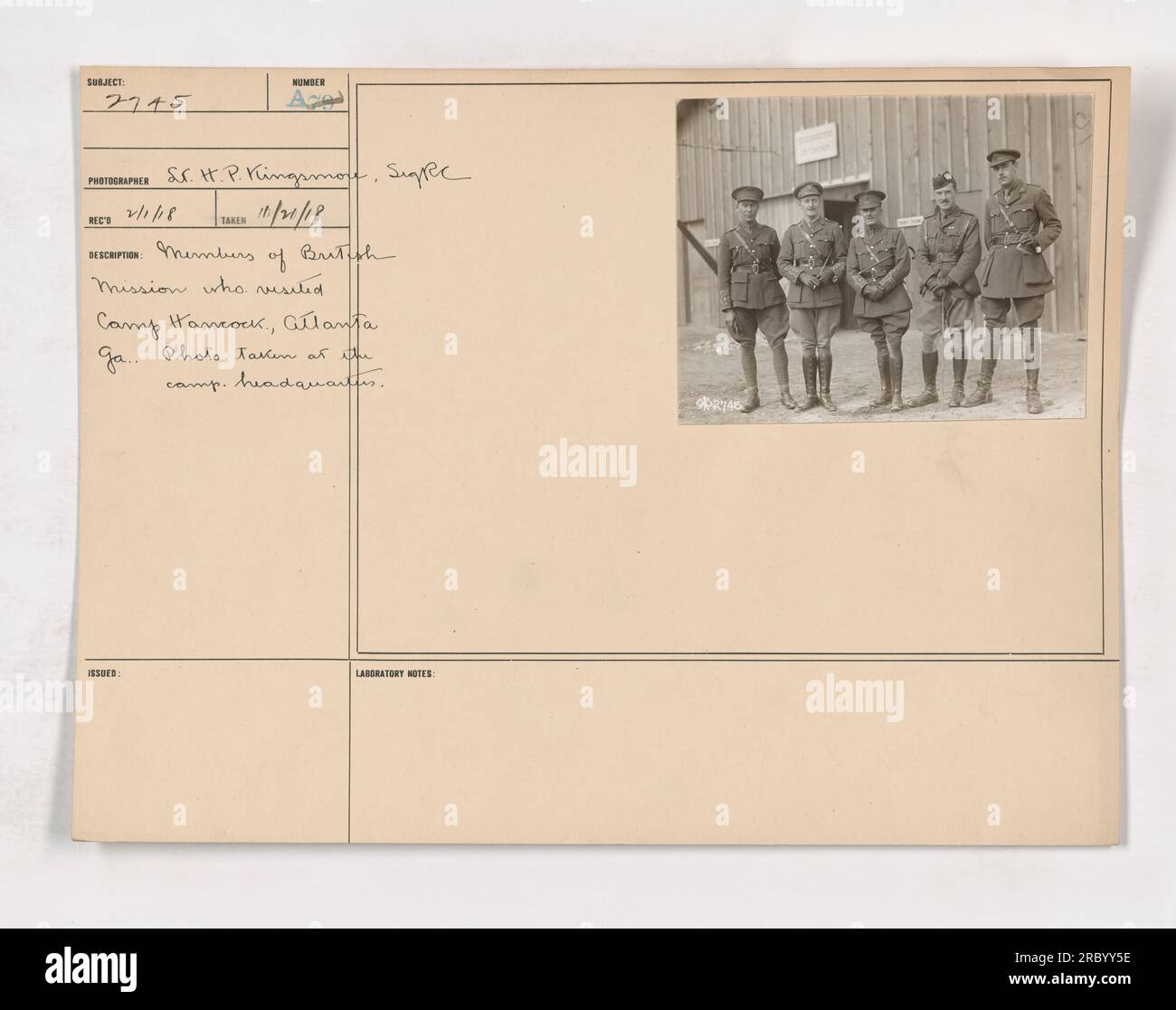 Members of the British Mission visit Camp Hancock in Augusta, Georgia ...