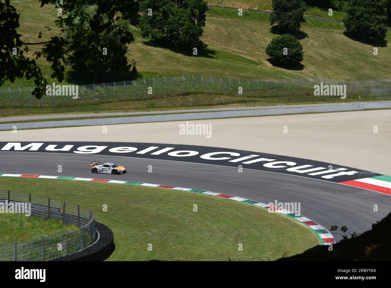 Scarperia, 7 July 2023: Audi R8 LMS GT3 of Team AUDI Sport Italia drive ...