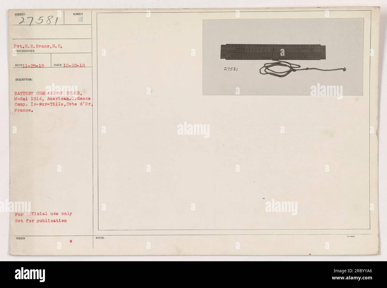 B battery commanders ruler hi-res stock photography and images - Alamy