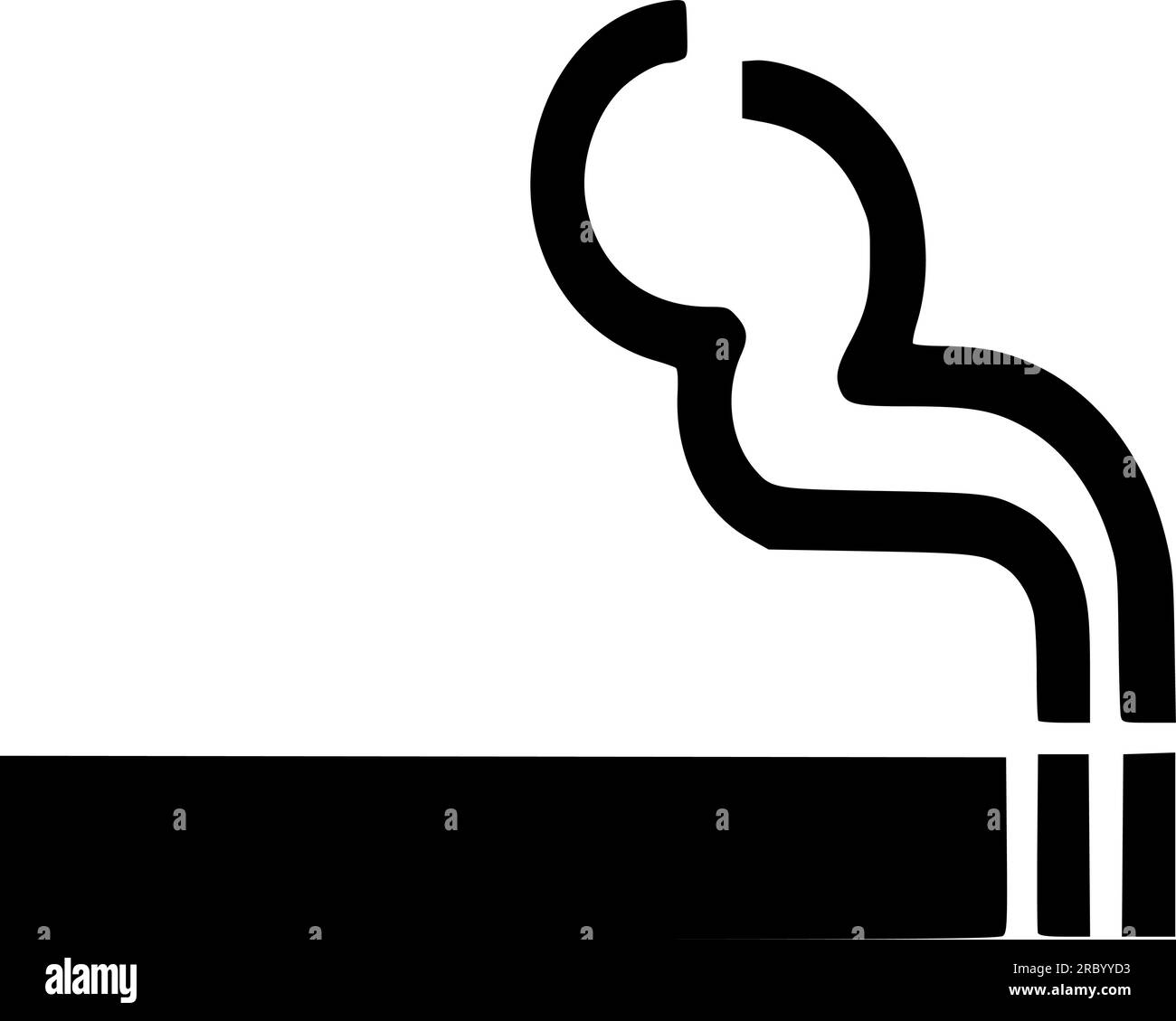 Cigarette box line icon Black and White Stock Photos & Images - Alamy