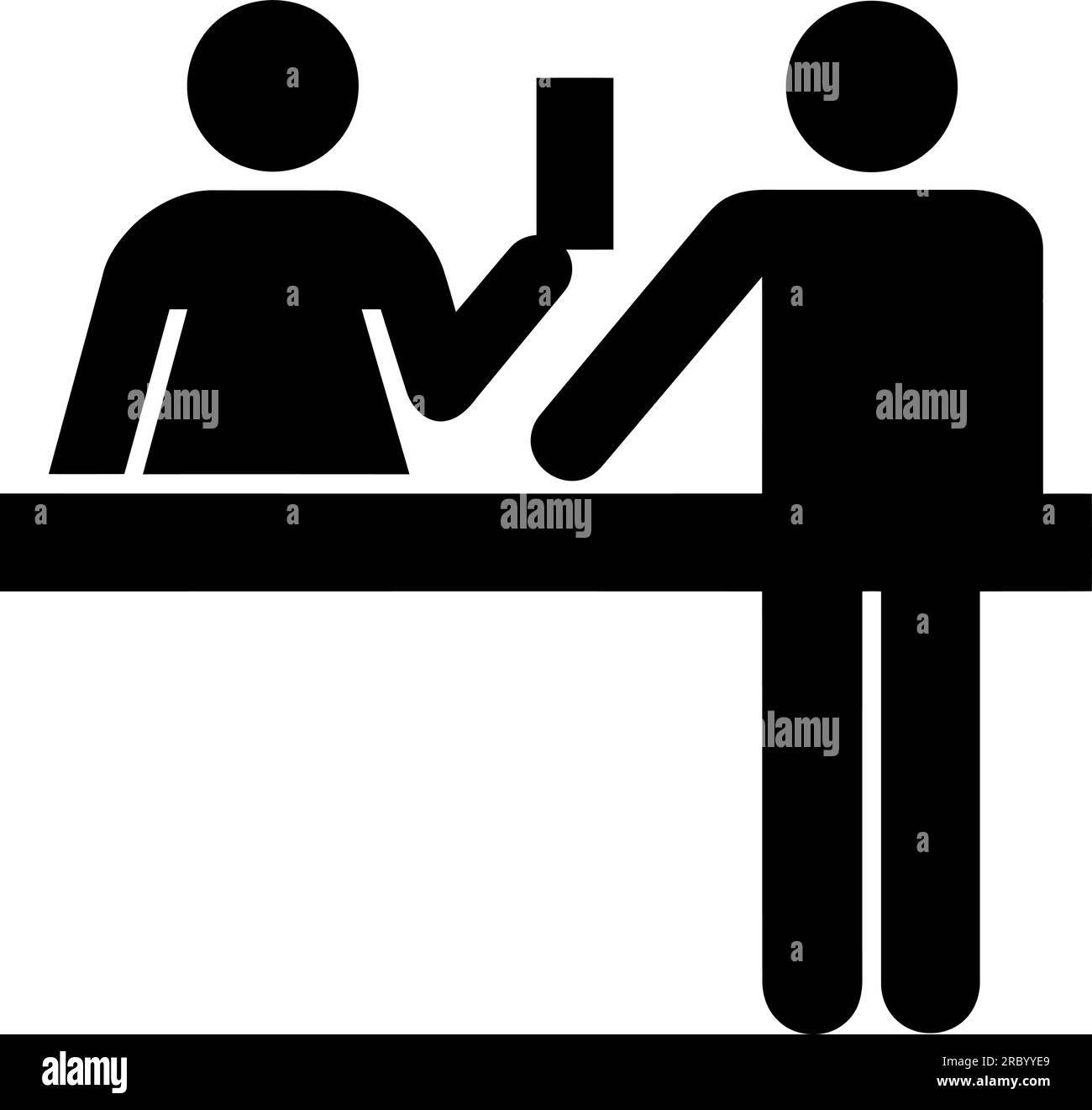 Ticket purchase icon on white background. Vector illustration Stock ...