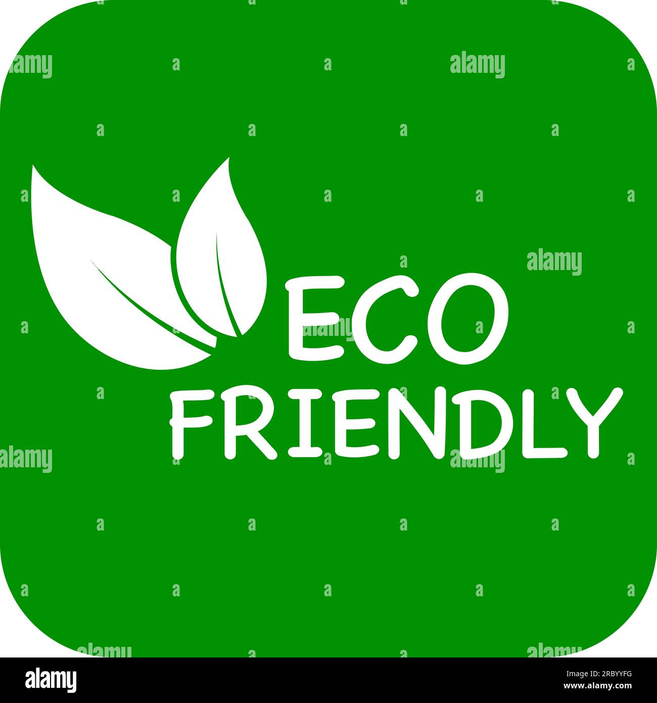 Eco-friendly vector logo or icon, green background eco-friendly logo ...