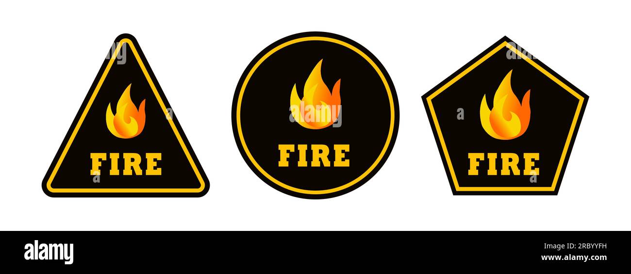 Fire sign or symbol vector logo, icon illustration Stock Vector Image ...