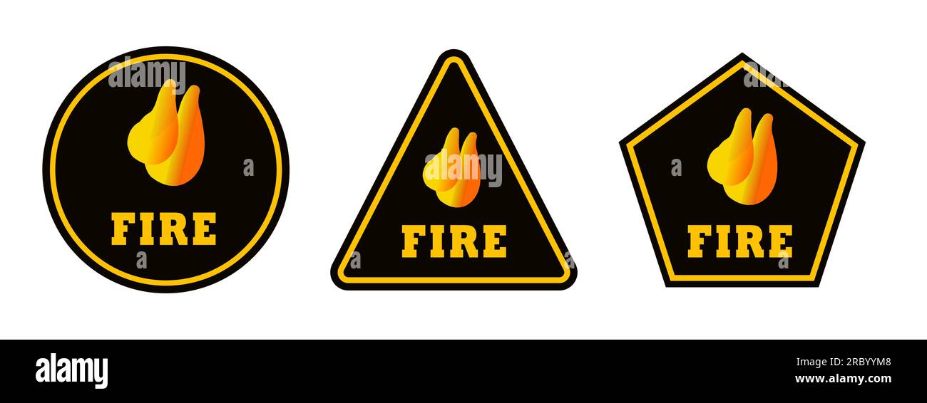 Fire vector logo, sign, symbol or icon illustration Stock Vector Image ...