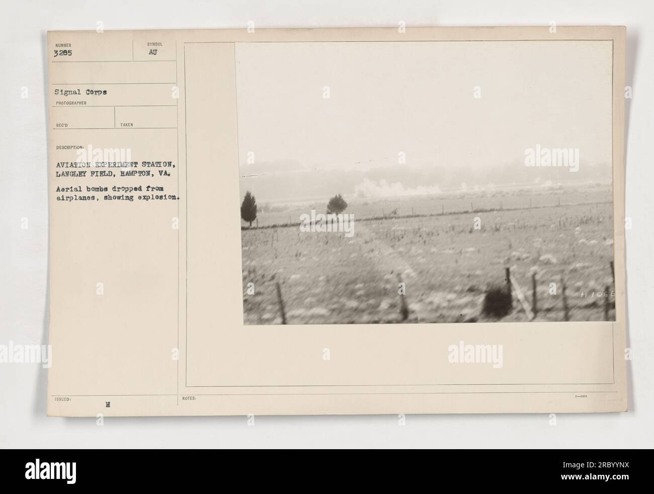 "Aerial bomb explosion during a military experiment at the Aviation ...