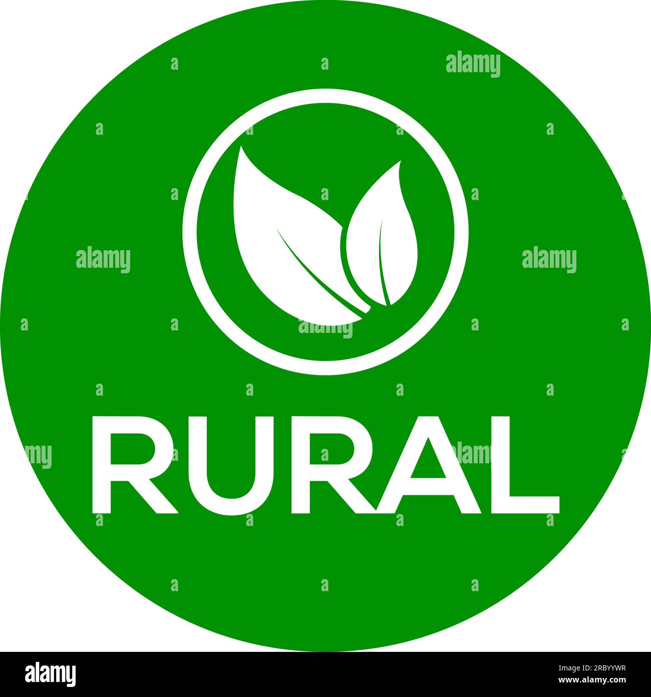 Green background rural logo, rural vector logo or icon Stock Vector ...