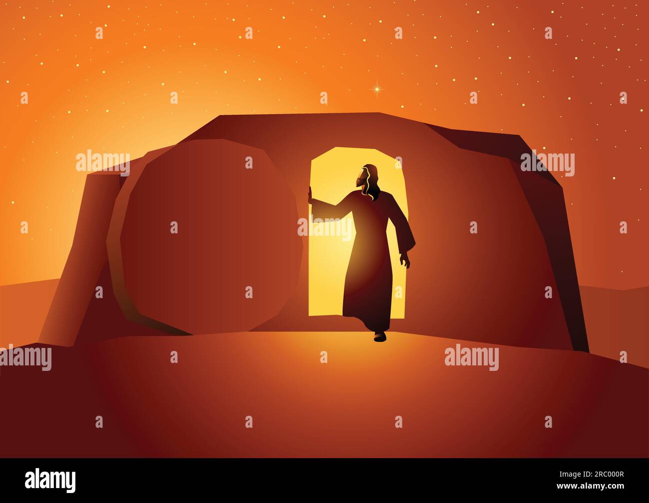 Biblical Vector Illustration Series The Resurrection Of Jesus Or