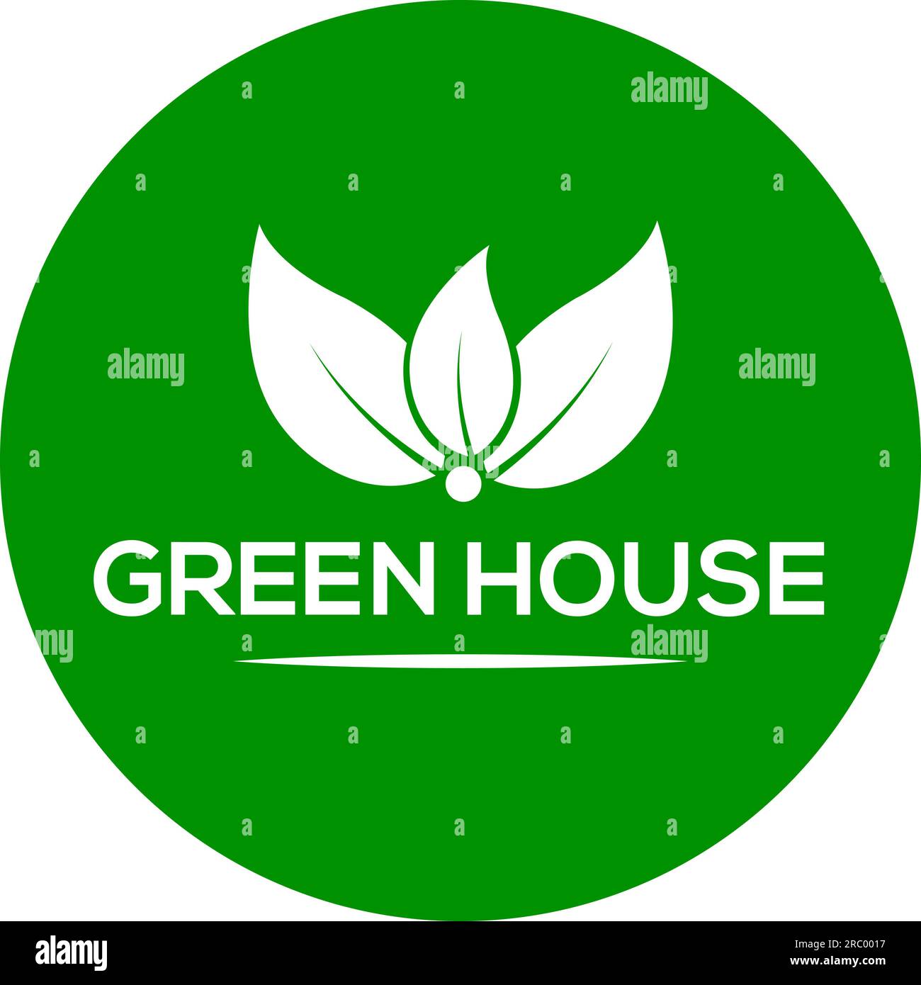 Green background green house vector logo or icon, Green house logo ...