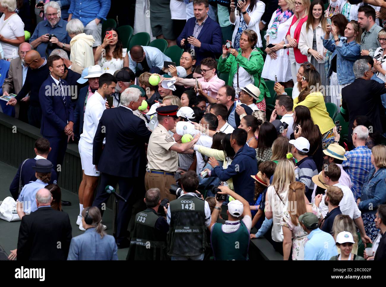 Novak Djokovic signs autographs for fans after victory over Andrey ...