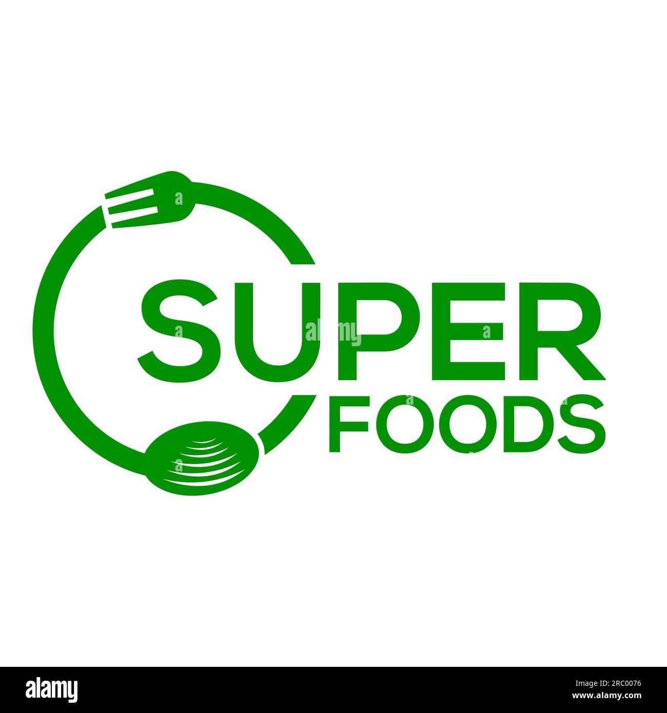 Super Food vector logo or icon, white background Super food logo Stock ...