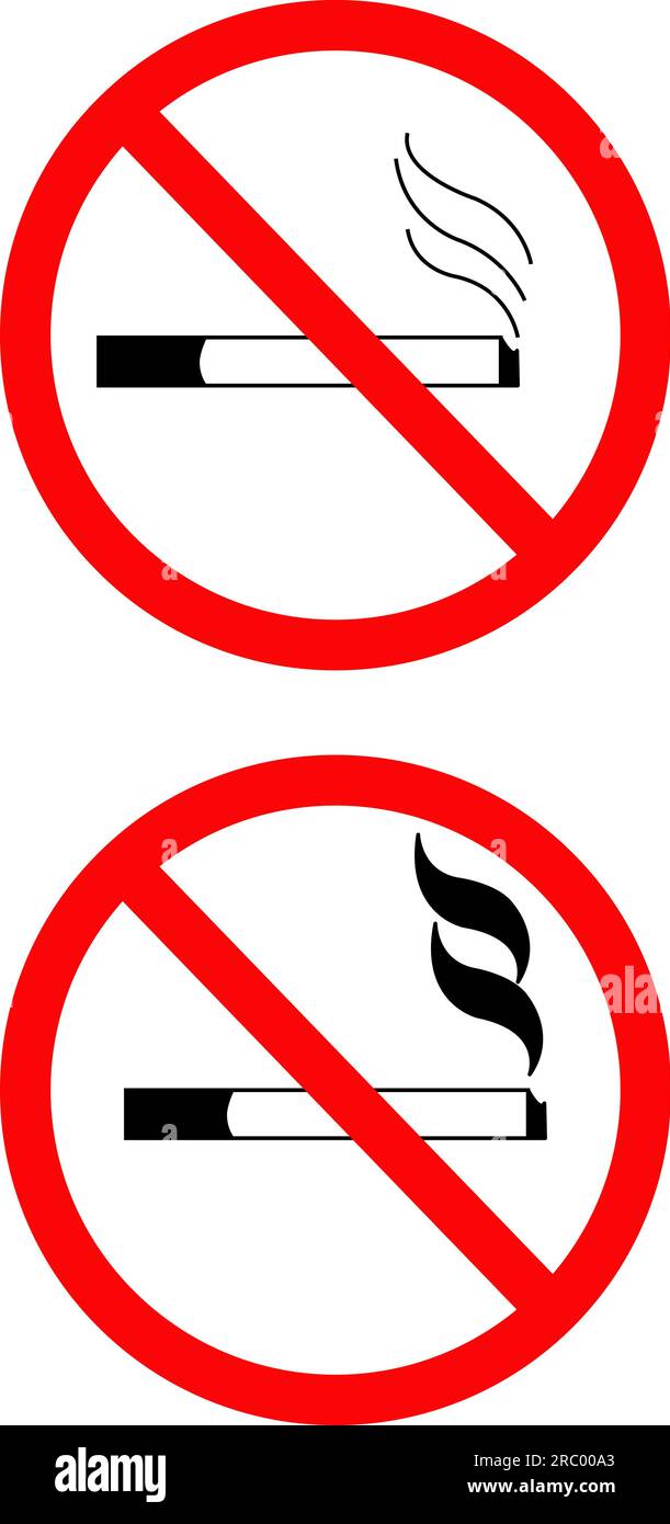 No smoking symbol on white background Vector icon or logo Stock Vector Image & Art - Alamy