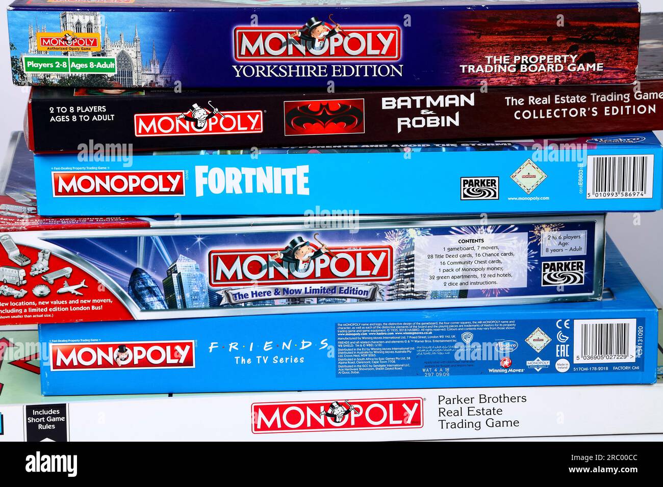 Collection of Monopoly collectable board games Stock Photo - Alamy